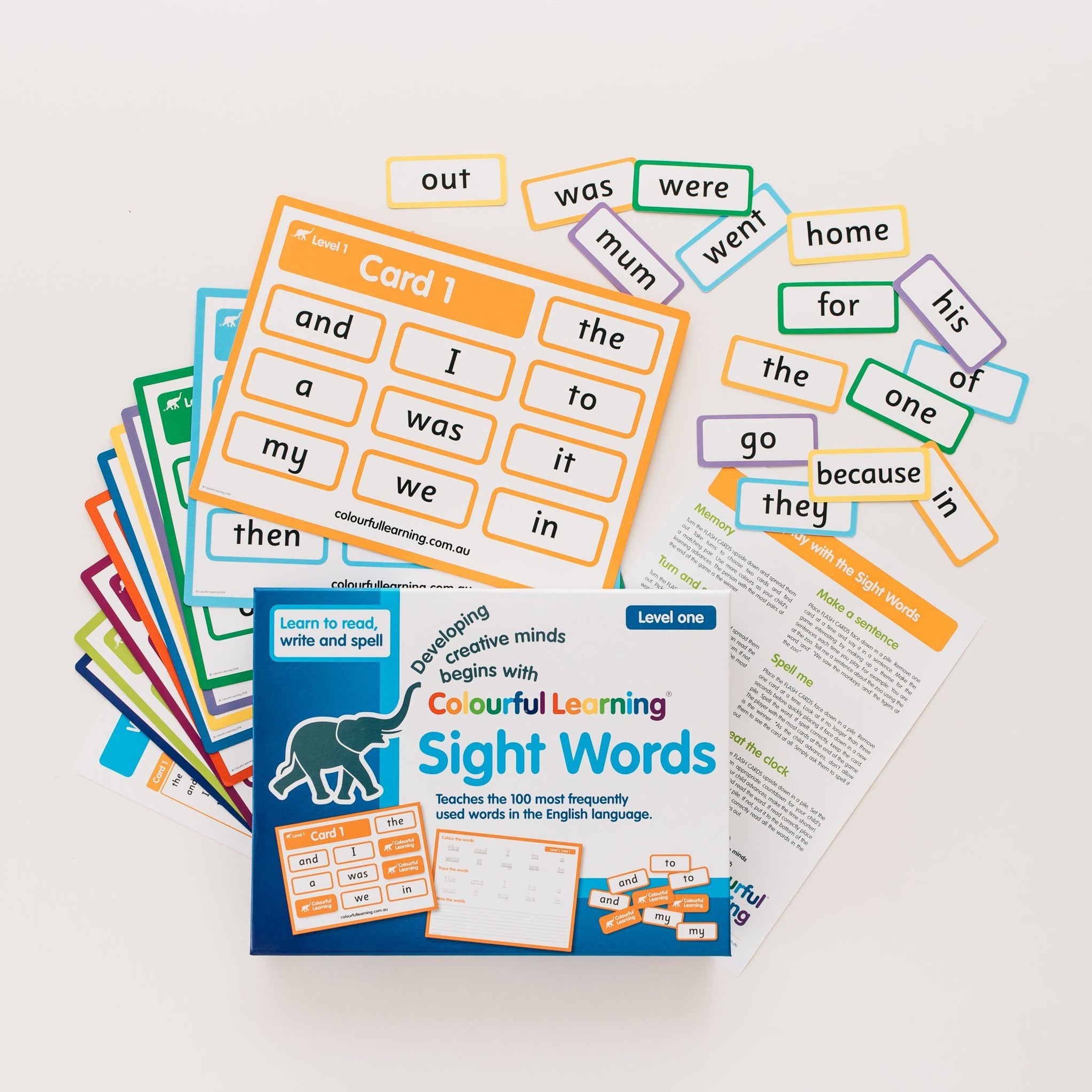 Colourful Learning - Sight Words Level 1 — Sensory Ready Store